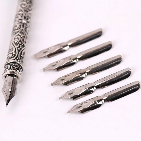 Federstift Dip Pen Stift 5 Stiftspitzen Feder Füller Schreibfeder Rot Grün